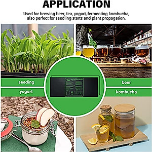 iPower GLHTMTCTRLHTMTL 48" x 20" Warm Hydroponic Seedling Heat Mat and Digital Thermostat Control Combo Set for Plant Germination, Black