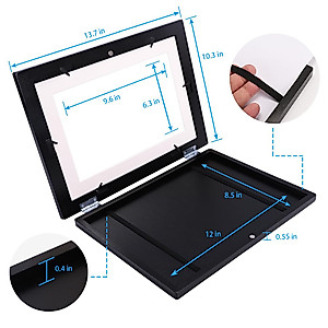 [4-Pack] Kids Art Frame for Children Art Projects, 8.5x12 Front Opening Kids Artwork Frames Changeable, Display Storage Picture Frames for Kids Drawing, Schoolwork, Crafts, Photos, Holds 50 Pcs,