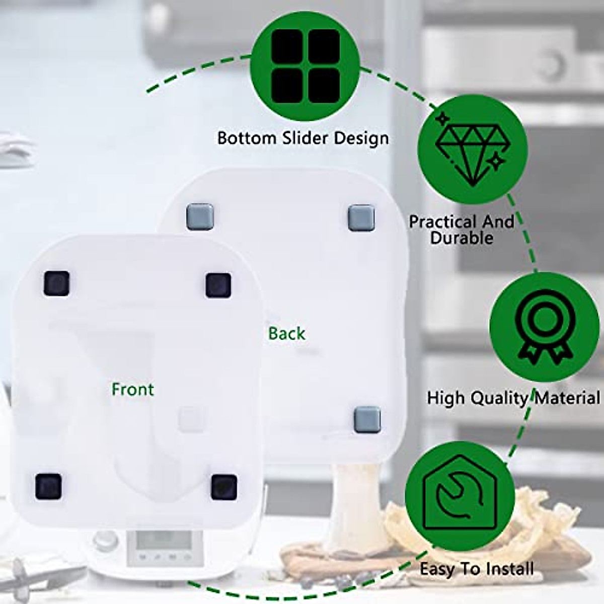 Diteje Kitchen Appliance Sliding Tray,Appliances Slider Transparent Moving Under Cabinet Countertop Tray Compatible with Ninja Grill,KitchenAid Stand Mixer,TM5/TM6,Keurig Coffee Maker,Instant Pot