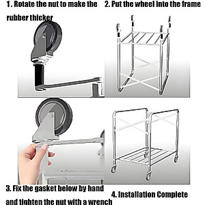 Collapsible Laundry Cart with Wheels Commercial 12 Bushel Folding Laundry Basket, Heavy Duty Rolling Laundry Hamper with Removable Waterproof Oxford Bag and Reinforced Steel Frame, 330 lbs Load ﻿