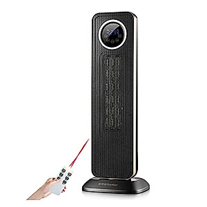 Outdoor Garden Heater Space Heater, 2000W Oscillating Electric Heater with Timer, Thermostat, Tip-Over and Overheat Protection, Quiet Heating Ceramic Heater with Remote Patio Heate