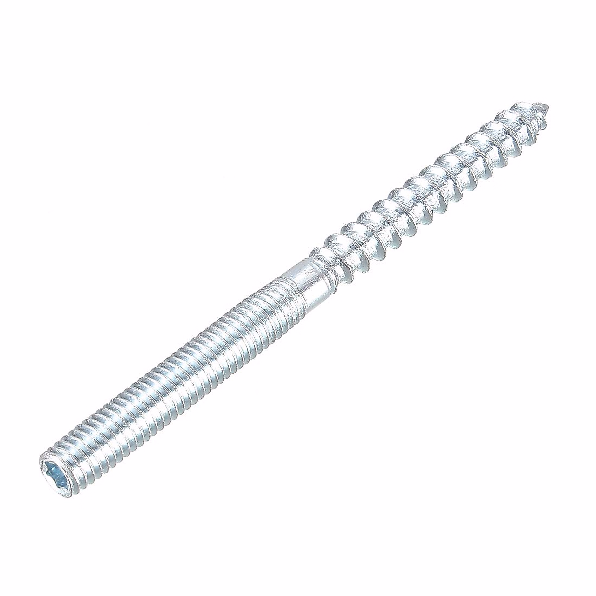 uxcell M6 Hanger Bolts Length 3-1/8"(79mm) Double Headed Bolts Self-Tapping Screw 6mm Wood Joint Furniture Legs 12pcs