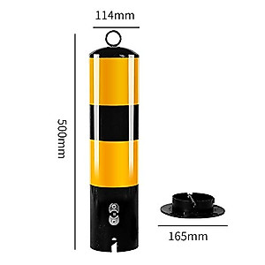 Car Parking Space Lock Bollard Yellow & Black,for Parking Spaces and Driveways/As Shown/H50cm