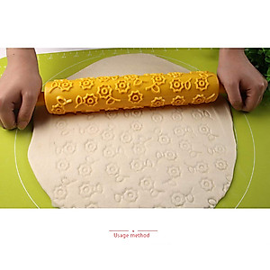 Kani Cake Decorating Embossed Rolling Pins, 12pcs Fondant Cake Paste Decorating Tool, Textured Non-Stick Designs and Patterned, Ideal for Baking Fondant, Pizza, Cookies, Pastry