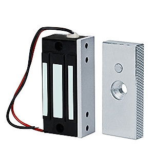 HFeng Electromagnetic Lock Access Control 60KG/132lbs Electronic Magnetic Lock DC12V Fail Safe NC Mini Small Door Lock for Electric Security System