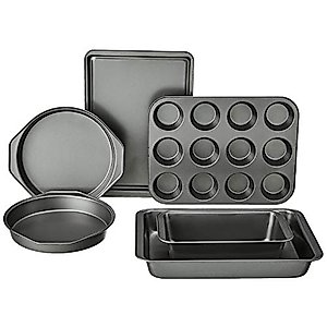 Amazon Basics 6-Piece Nonstick, Carbon Steel Oven Bakeware Baking Set