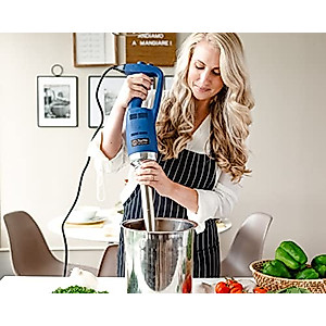 TK Tartle Kitchen Commercial Immersion Blender 500W Heavy Duty, Stainless Steel, Variable Speed, 16 inch Shaft