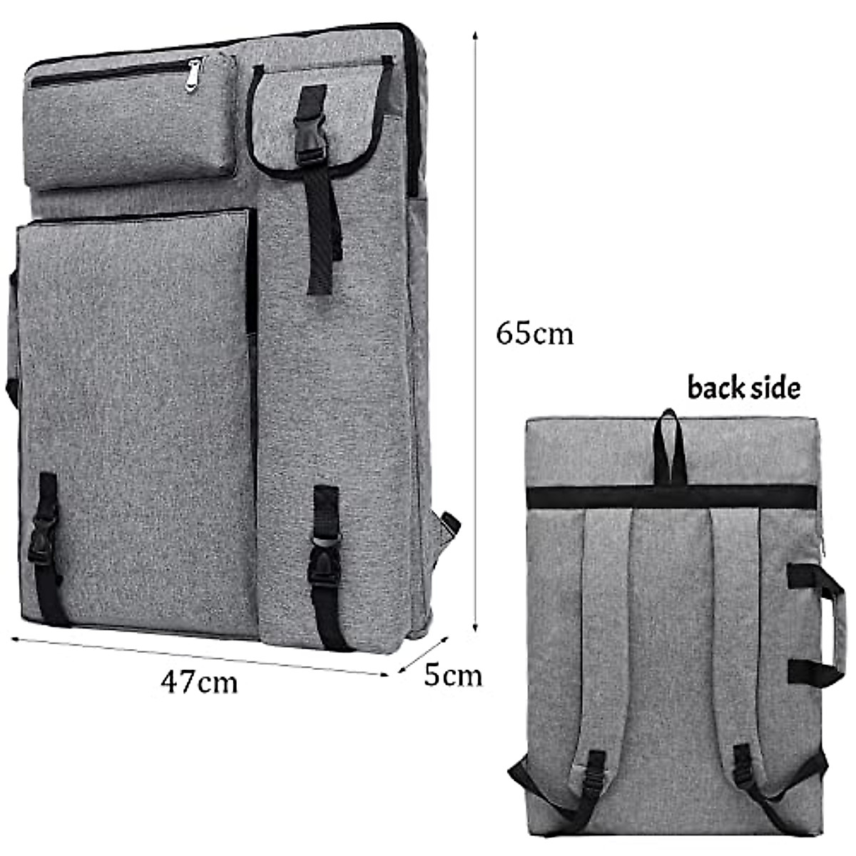Art Portfolio Carry Bag 4k Canvas Artist Portfolio Carry Shoulder Bag Art Supply Portable Water-resistant Artist Tote Carry Bag Adjustable Large Capacity Drawing Sketching Board Organizer Backpack