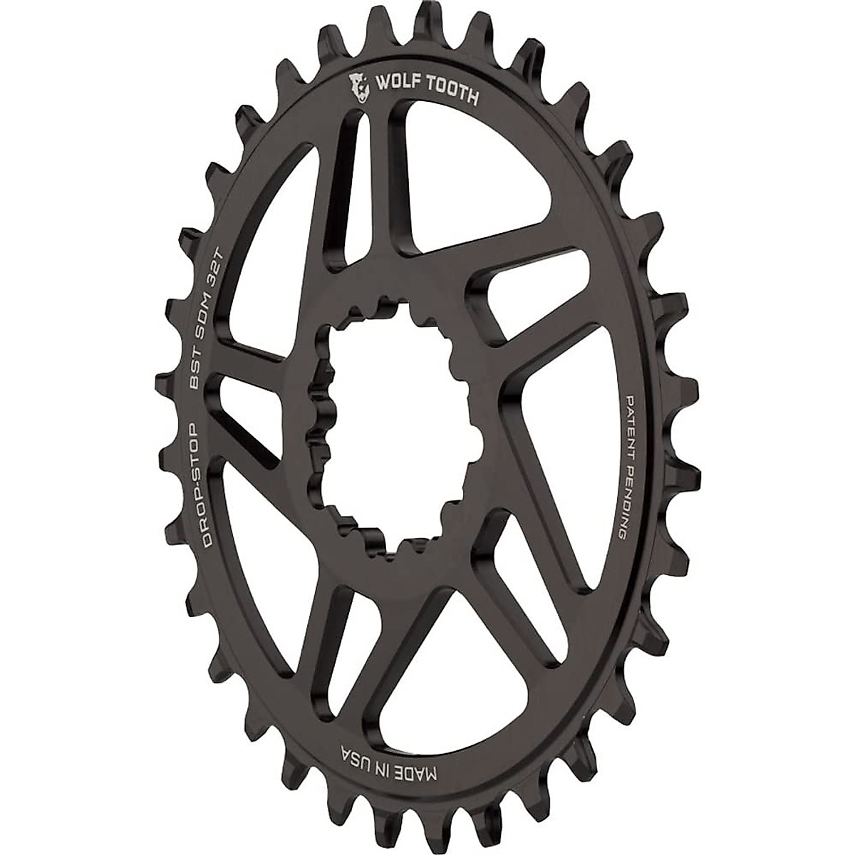 Wolf Tooth Direct Mount Round Mountain Bike Chainrings for SRAM Cranks (28 Tooth, Drop-Stop A, Boost, MTB)