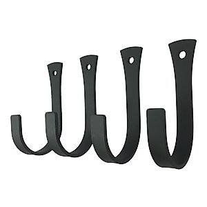 Set of 4 Wrought Iron Coat or Towel Hooks