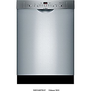 Bosch : SHE3AR75UC 24 Ascenta Series Full Console Dishwasher - Stainless Steel