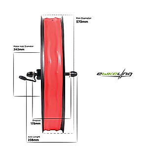 EBIKELING Waterproof Ebike Conversion Kit for Electric Bike 26" Fat Front or Rear Wheel Electric Bicycle Hub Motor Kit 1500W 1200W 750W 500W