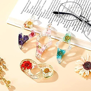 Epoxy Dried Flowers Thumb Book Page Holder Clear Page Thumb Novel Book Thumb Bookmark Holder Transparent Spreader School I2S4