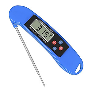 cdar Instant Read Meat Thermometer for Cooking, Thermometer with Backlight, Magnet, Calibration, and Foldable Probe for Deep Fry, BBQ, Grill A