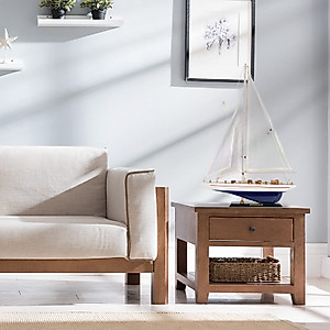 NAUTIMALL Wooden Sailing Boat Sailboat Yacht Model 19" Endeavour Enterprise Scale Replica Nautical Decor Corporate Personalized Gift (Enterprise 19inch)