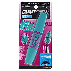 Maybelline New York Volume Express Mega Plush Waterproof Mascara, Very Black, 0.3 Fluid Ounce, (I0099016)