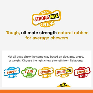 Nylabone Strong Chew Cone Stuffable Chew Toy for Dogs, Bacon Flavored Fillable Treat Toy, Medium/Wolf - Up to 35 lbs. (1 Count)