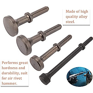 KELEN Air Hammer Smoothing Bit, Smoothing Hammer Bit, Air Hammer Drill 0.401 Smooth Pneumatic Air Hammer Pneumatic Chisel Drill Bit Kit 5 Sets