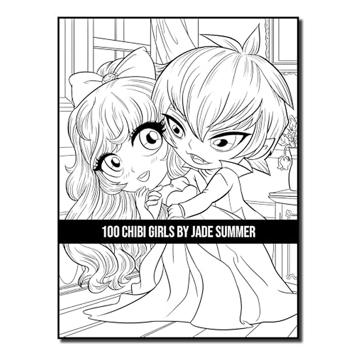 100 Chibi Girls: An Adult Coloring Book Collection with Cute Girls, Fantasy, Horror, Christmas, and More!