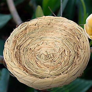 Didiseaon Woven Bird Nest Pigeon Nest Bird Nests for Crafts Parrot Bed Hut Bird Grass Hut Nest Birdcage Ornament Birds Nest Adornment Birds Nests Decorations Decorative Grass Straw