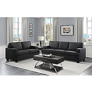 Lexicon Fernleaf Living Room Sofa, Black