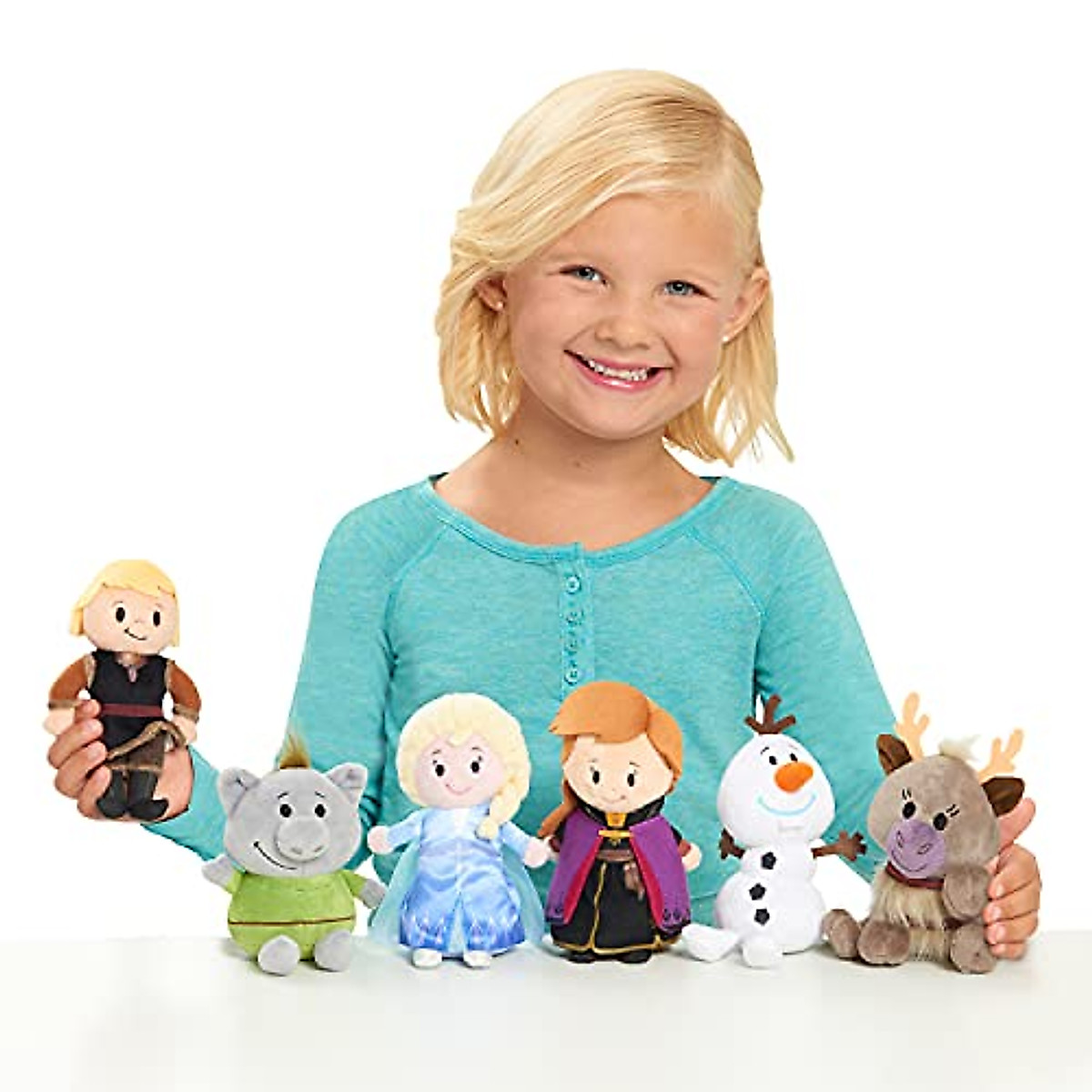 Disney Frozen 2 Stylized Plush Collector Set, Includes Anna, Elsa, Kristoff, Olaf, Sven, and Troll, Kids Toys for Ages 3 Up by Just Play