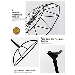 Homlab Fruit Basket for Kitchen-Countertop Detachable Vegetables-Storage 3-Tier Fruit Bowl for Counter Fruit Holder Metal Banana Holder Organizer with Banana Hanger & Reusable Storage Bag(Black)