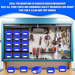 30 Pcs Wall Mounted Storage Bins Without Rack Plastic Hanging Parts Bins 5 x 4 x 3 Inches Open Front Small Screw Organizers Wall Mount Tools Organizers for Kitchen Workshop Classroom Office Parts