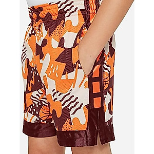 Nike Big Boys' Dri-FIT Elite Basketball Shorts (X-Large, Total Orange/Burgundy Crush)