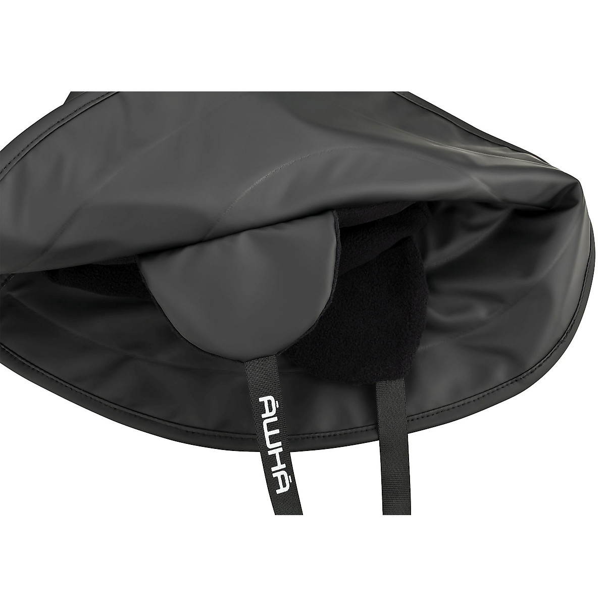 AWHA Souwester, Rain Hat Black/Unisex - Waterproof Cap with Wide Brim and Earflaps