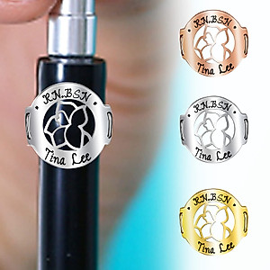 Stethoscope Name Tag Personalized,Custom Stethoscope Charms with ID Tag Accessorie Engraved Name Birthflower,Nurses Week Gift for Nurse Doctor Medical Assistant Vet-Style 7