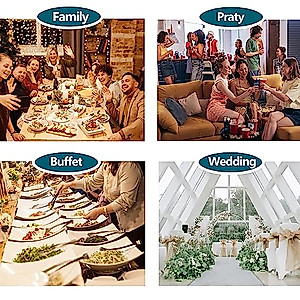 Chafing Dish Buffet Set 8 QT 4 Pack Stainless Steel,Buffet Servers and Warmers Chaffing Servers with Covers Folding Stand Food Warmer for Parties Buffets