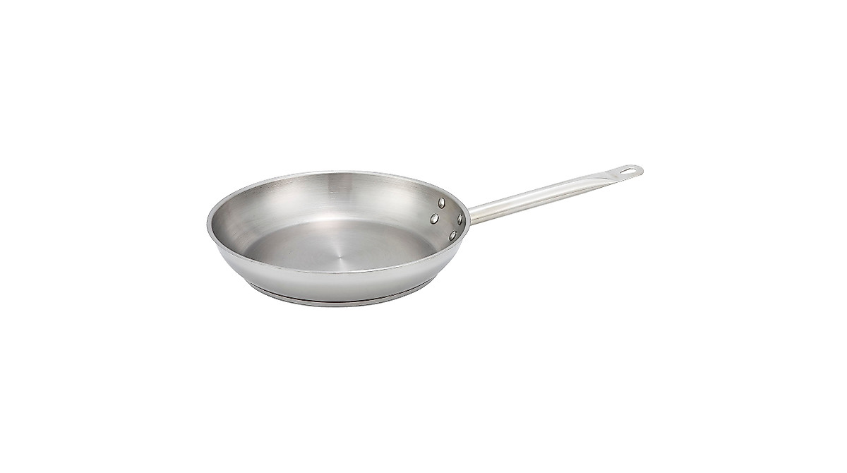 Winware 11-Inch Stainless Steel Fry Pan for Commercial Use