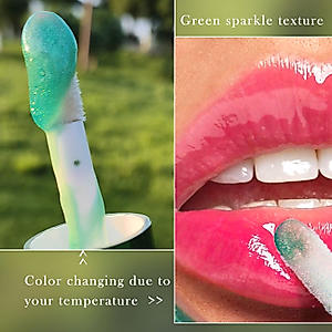 Melemando Changing Lip Gloss Non-sticky Moisturizing Lip Oil Gloss Nourishing Shiny Glossy Lipgloss for Lip Care and Dry Lip with Big Brush