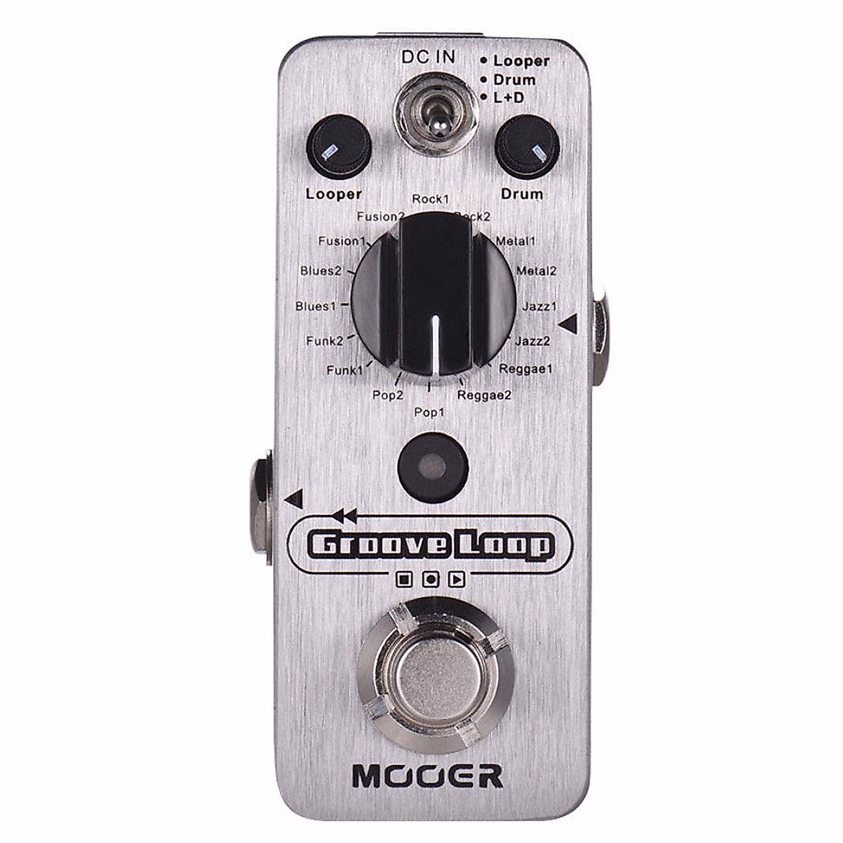 Mooer Groove Loop Drum Machine & Looper Effect Pedal w/ 4 Cables and Polish Clot