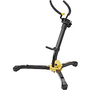 Hercules Stands DS630BB Alto/Tenor Saxophone Stand with Auto Grip, Black