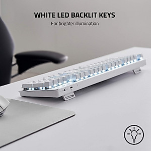 Razer Pro Type: Wireless Mechanical Productivity Keyboard Orange Mechanical Switches - Fully Programmable Keys - Bluetooth and Wireless Connectivity - Durable for Up to 80 Million Keystrokes