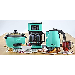 IMUSA USA GAU-80113T 1.5 Quart Teal Slow Cooker with Glass Lid