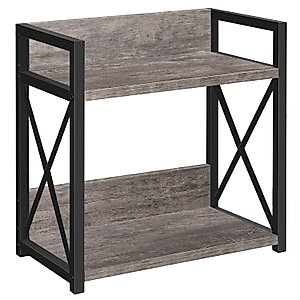 YINMIT Coffee Bar Accessories Organizer, Spice Rack Organizer, Wooden Kitchen Counter Shelf, 2 Tier Coffee Organizer Station for Countertop, Coffee Condiment Rack for Mugs, Cups, Cream, Syrup (Large)