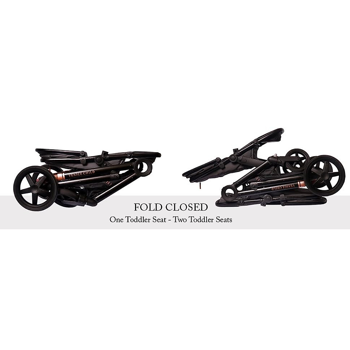 Venice Child Maverick Tandem Travel System Single to Double Stroller- Includes 2 Toddler Seats (Package 3, Twilight Gray)