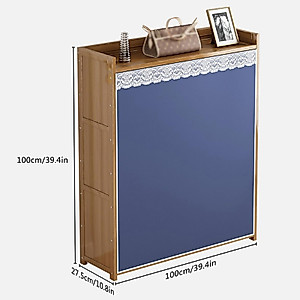 LOERSS Freestanding Organizer,6 Tiers Large Shoe Rack Shoe Storage Shoe Organizer,Shoe Rack,Storage Cabinet, 24 Pairs Shoe Rack Organizer For Entryway, With Curtain