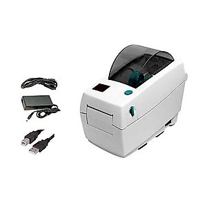 Zebra LP2824 Barcode Label Printer, Direct Thermal, USB Interface, 2 Inch, with Power Supply