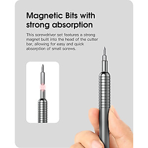 Kingsdun 51 in 1 Precision Screwdriver Set, Portable Screwdriver Set with 48 Magnetic Bits Torx Hex Screwdriver for iPhone, Laptop, PC, Watch, Glasses