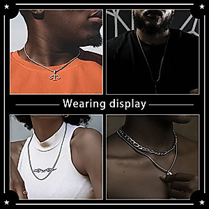 Monily 4mm 22In Square Rolo Stainless Steel Chain Necklace Round Box Necklace Men Women Jewellery