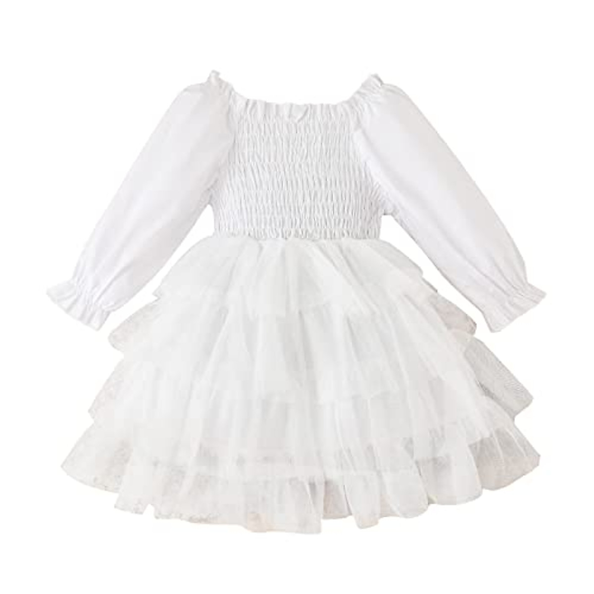 Toddler Fall Dress Baby Tutu Princess Birthday Dress Little Girl Long Sleeve Winter Wedding Party Casual Clothes 1-4T