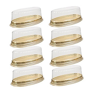 LALAFINA 10pcs Packing Cake Box Fruit Trays Disposable Serving Tray Clear Plastic Containers Clear Cake Container Mini Cupcake Boxes Cake Display Storage Box Pies Cake Box Portable Cake Box