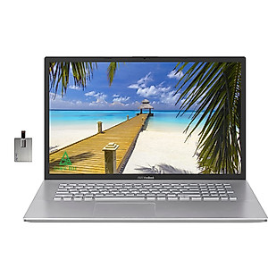 ASUS 2022 Vivobook 17.3" HD+ Laptop, Intel 10th Generation Core i5 1035G1, 12GB RAM, 1TB HDD, Intel HD Graphics, Chiclet Keyboard, HD Webcam, HDMI, Windows 11, Silver, 32GB USB Card