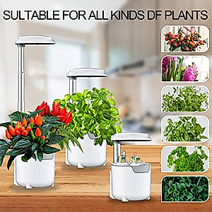 Hydroponics Greenhouse Growing System Vertical Tower Indoor Kitchen Herb Garden with Grow Light Plants Germination Kit Height Adjustable (No Seed, No Nutrient) 3 Pods
