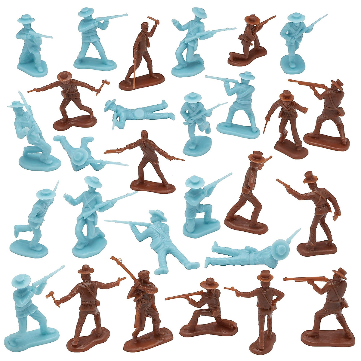 BMC The Alamo Plastic Army Men - Texas vs. Mexico 37pc Soldier Figures