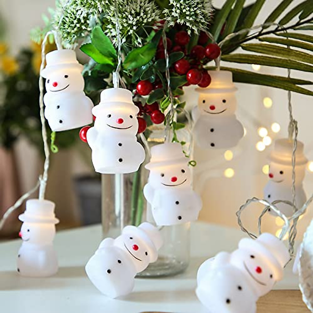 3m 20LED-Snowman Christmas LED Snowman Light String Christmas Day Light String Holiday Garden Party Home Decoration